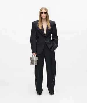 Karl Lagerfeld Zip Detail Tailored Blazer