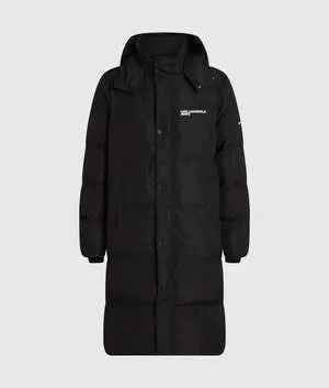 KL JEANS Jeans Longline Puffer Jacket With Removable Hood