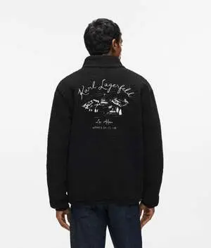 Karl Lagerfeld Loungewear Zip-up Fleece Jacket