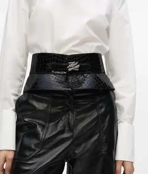 Karl Lagerfeld K/autograph Croco Corset Belt