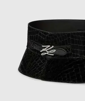 Karl Lagerfeld K/autograph Croco Corset Belt