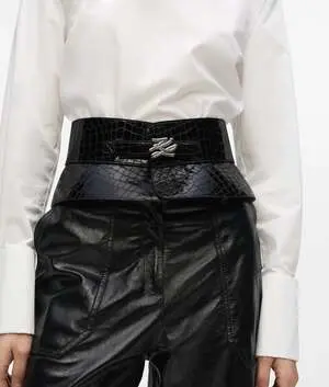 Karl Lagerfeld K/autograph Croco Corset Belt