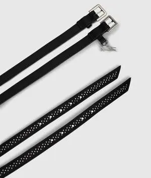 Karl Lagerfeld K/signature Rhinestone Double Belt