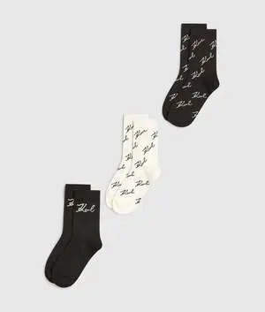 Karl Lagerfeld 3-pack Crew Socks - Black