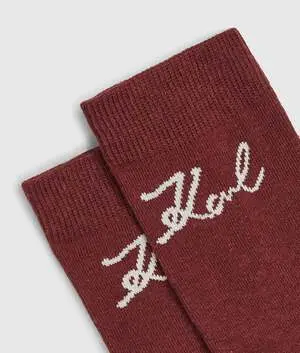 Karl Lagerfeld 3-pack Crew Socks - Windsor Wine