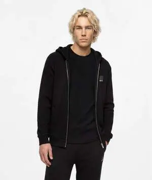 KL JEANS Waffle Zip-up Hoodie - Black