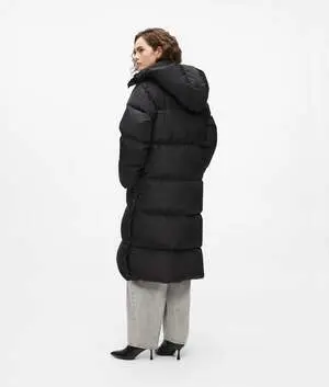 Karl Lagerfeld Long Hooded Puffer Jacket