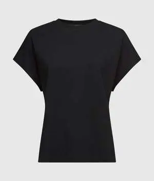 Karl Lagerfeld Capped Sleeve T-shirt With Embroidered Logo