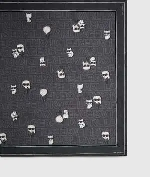 Karl Lagerfeld Ikon Modal-blend Scarf - Black