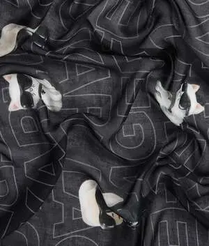 Karl Lagerfeld Ikon Modal-blend Scarf - Black