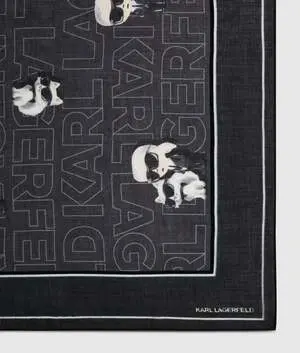 Karl Lagerfeld Ikon Modal-blend Scarf - Black