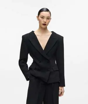 Karl Lagerfeld Wide Shoulder Blazer