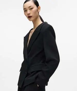 Karl Lagerfeld Wide Shoulder Blazer
