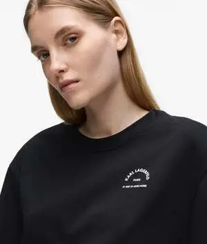 Karl Lagerfeld Rue St-guillaume Organic Cotton Oversized T-shirt - Black