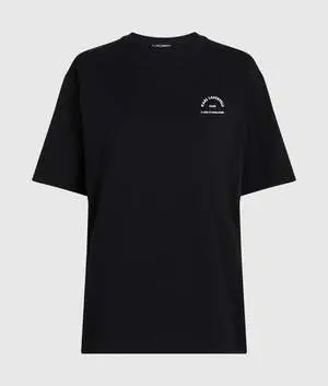 Karl Lagerfeld Rue St-guillaume Organic Cotton Oversized T-shirt - Black