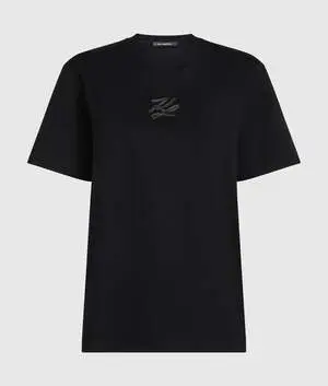 Karl Lagerfeld Rhinestone Autograph T-shirt - Black