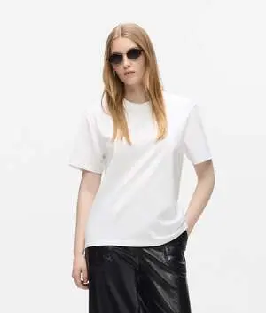 Karl Lagerfeld Rhinestone Autograph T-shirt White