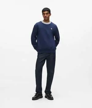 Karl Lagerfeld Ikon Striped Neck Sweatshirt