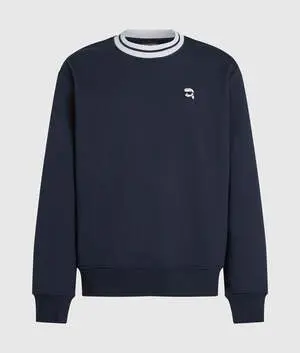 Karl Lagerfeld Ikon Striped Neck Sweatshirt