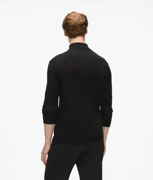 Karl Lagerfeld Monogram Wool Turtleneck Sweater