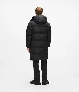 Karl Lagerfeld Long Hooded Puffer Jacket