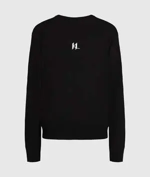 Karl Lagerfeld Monogram Cashmere Blend Loungewear Sweater