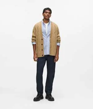 Karl Lagerfeld Ikon Cable Knit Cardigan