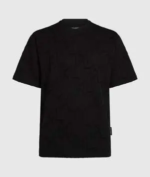 Karl Lagerfeld All-over Monogram T-shirt - Black