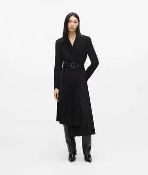 Karl Lagerfeld Asymmetric Tailored Dress - Black