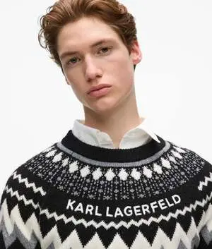 Karl Lagerfeld Fairisle Knitted Sweater