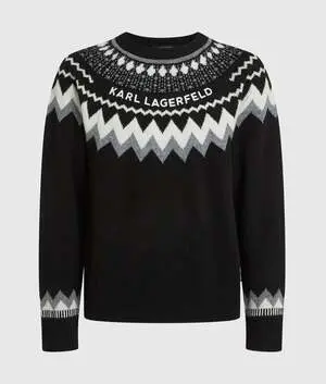 Karl Lagerfeld Fairisle Knitted Sweater