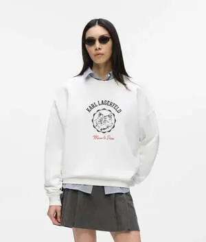 Karl Lagerfeld Ikon Choupette Muse Sweatshirt - White