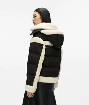 Karl Lagerfeld Faux-shearling Puffer Jacket