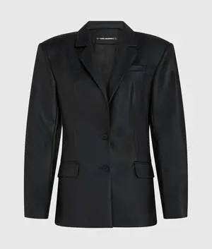 Karl Lagerfeld Oversized Faux-leather Blazer