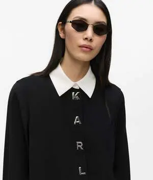 Karl Lagerfeld Contrast Karl Letter Shirt