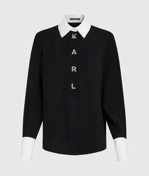 Karl Lagerfeld Contrast Karl Letter Shirt