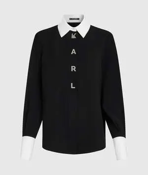 Karl Lagerfeld Contrast Karl Letter Shirt