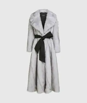 Karl Lagerfeld Kl Studio Long Faux Fur Coat