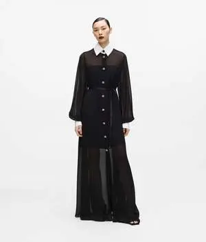 Karl Lagerfeld Kl Studio Georgette Shirt Dress