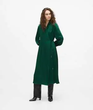 Karl Lagerfeld Satin-finish Wrap Dress - Garden