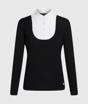 Karl Lagerfeld Knitwear Top With Contrasting Collar