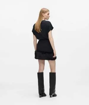 Karl Lagerfeld Faux-fur Mini Skirt