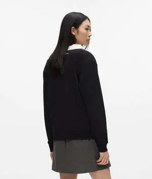Karl Lagerfeld Ikon V-neck Sweatshirt - Black