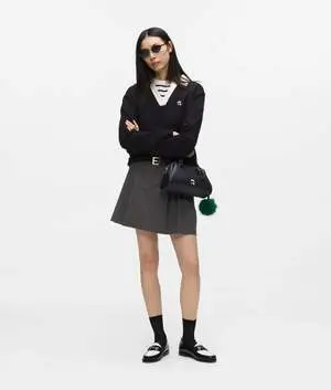 Karl Lagerfeld Ikon V-neck Sweatshirt - Black