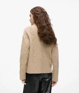 Karl Lagerfeld Ikon Cable Knit Polo Sweater
