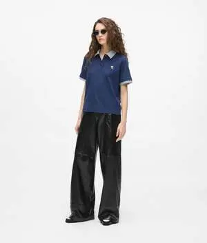 Karl Lagerfeld Ikon Check Collar Polo Shirt