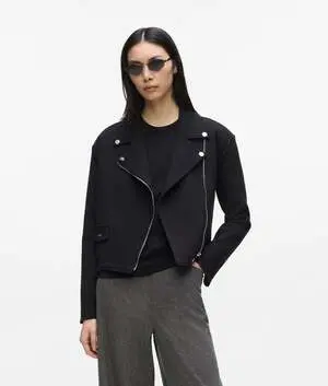 Karl Lagerfeld Zip-up Biker Sweatshirt