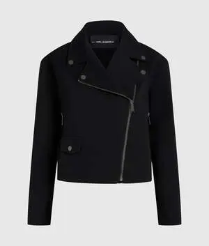 Karl Lagerfeld Zip-up Biker Sweatshirt
