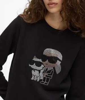 Karl Lagerfeld Ikon Rhinestone Sweatshirt