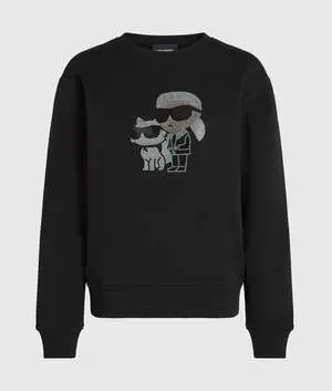 Karl Lagerfeld Ikon Rhinestone Sweatshirt